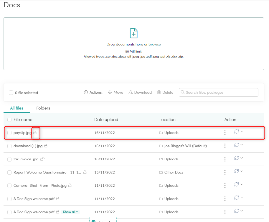 How do I lock a document? – Client Portal