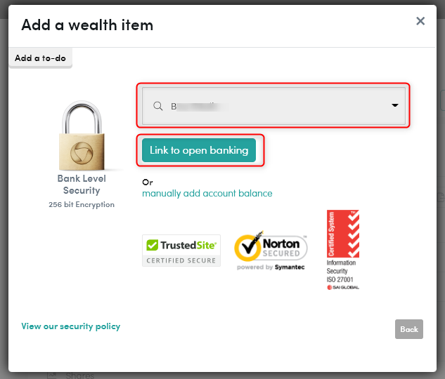 How do I add a bank account via Open Banking? – Client Portal