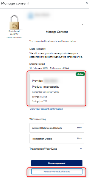How do I delete (withdraw consent) my Open Banking linked account ...