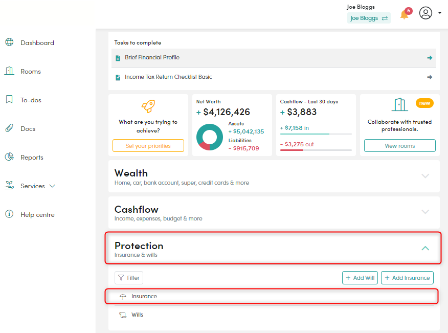 How do I create an Insurance Summary? – Client Portal