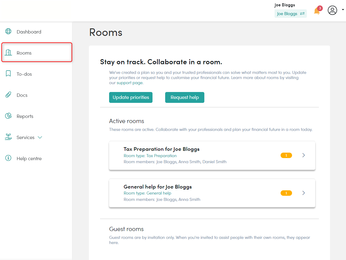 What are Rooms? – Client Portal