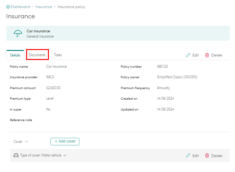 How do I attach a document to an Insurance item? – Client Portal